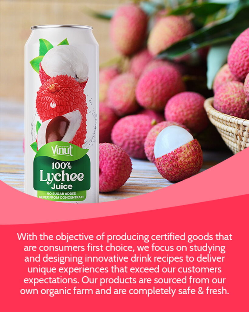 Discover Vinut 100% Real Lychee Juice - No Sugar Added